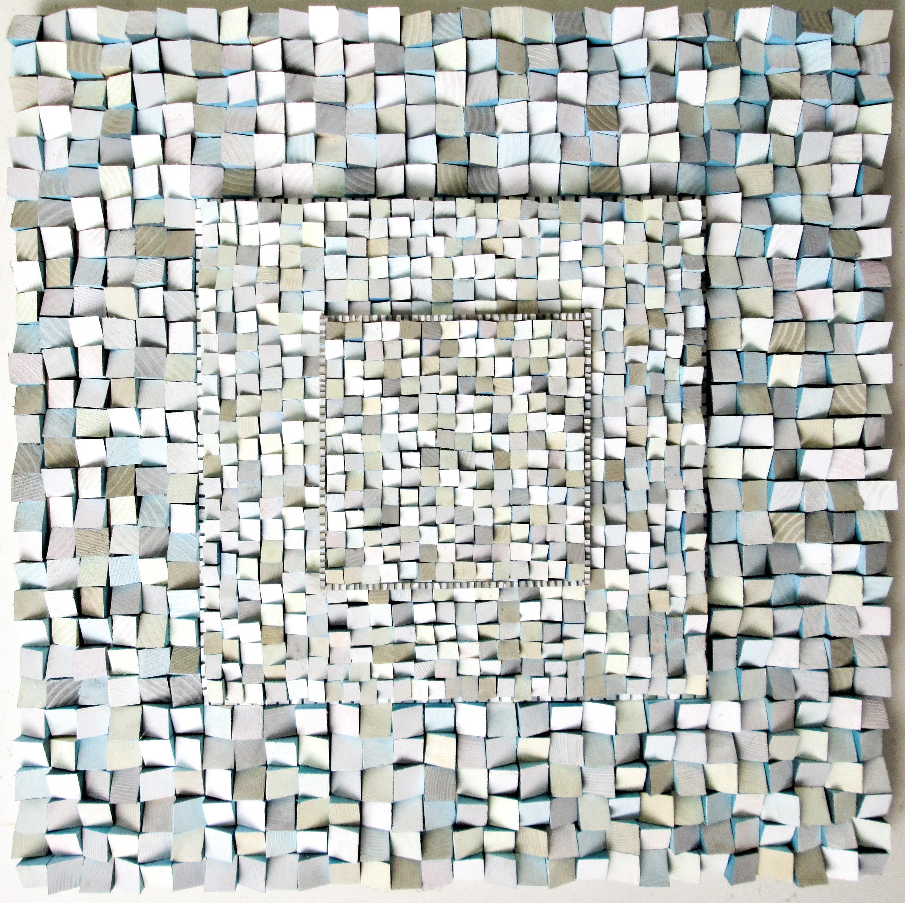 Stephen Walling - Glimmering Down (Square Abstract 3-D Wood Wall ...