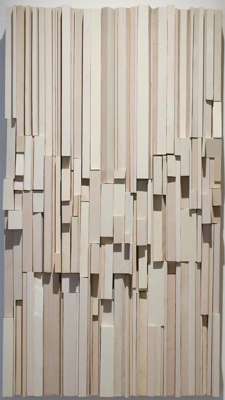 Stephen Walling - Neige (Abstract 3-D Wooden Wall Sculpture in shades ...