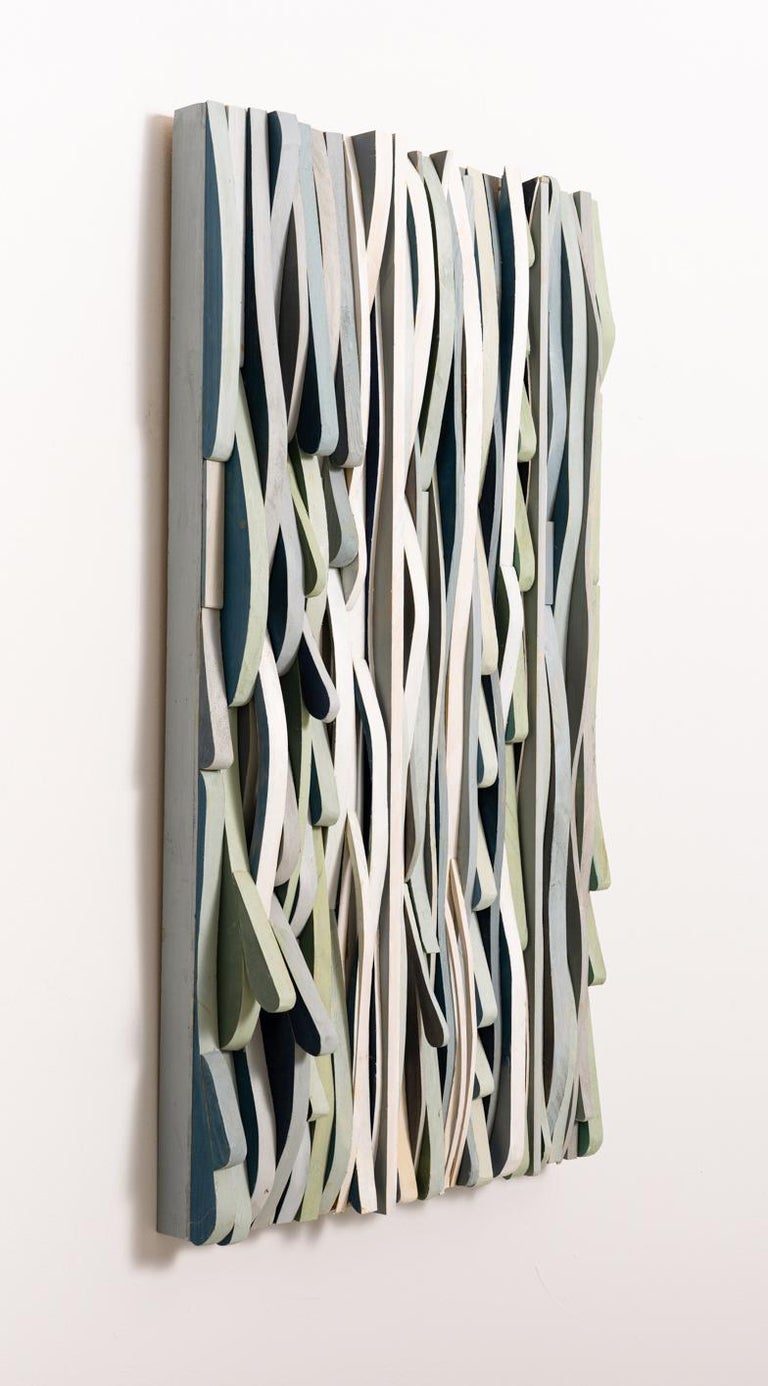Stephen Walling - Splish Splash: Abstract Wood Wall Sculpture is Pale ...