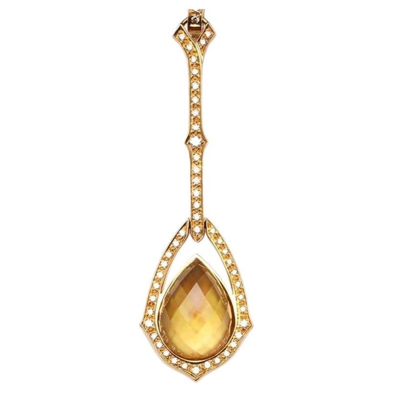 Stephen Webster 18kt. Yellow Gold Crystal Haze Pendant For Sale at 1stDibs