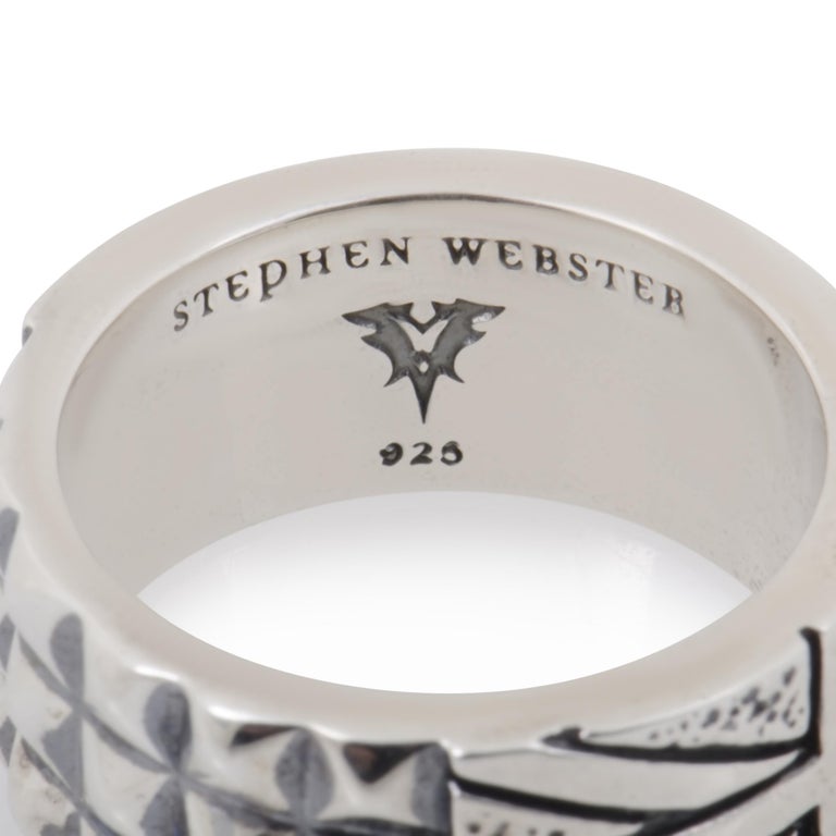 Stephen Webster Alchemy in the UK Silver and Lapis Union Jack Band Ring ...