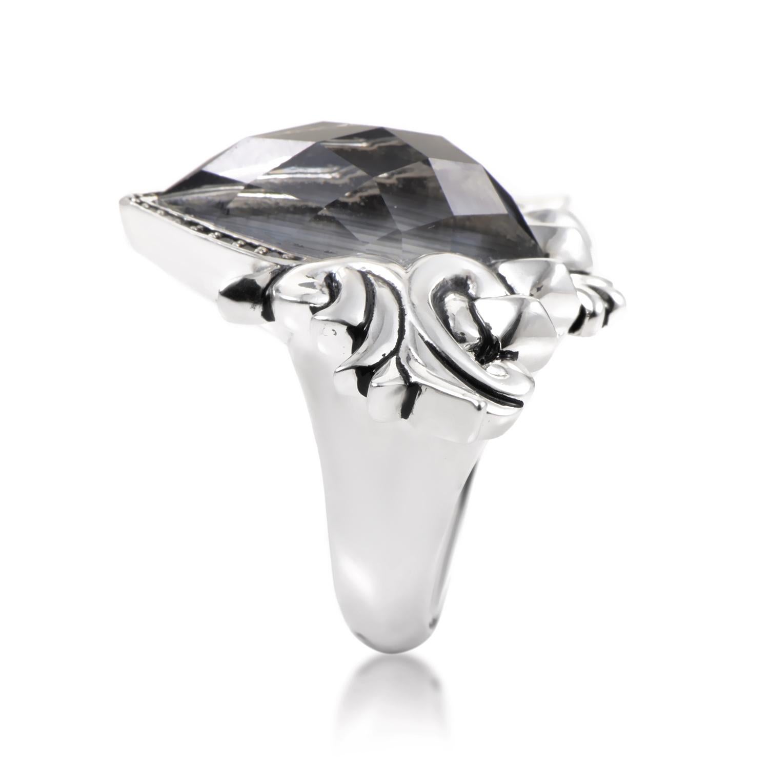 Stephen Webster Baroque Superstud Silver Cat's Eye and Quartz Diamond ...