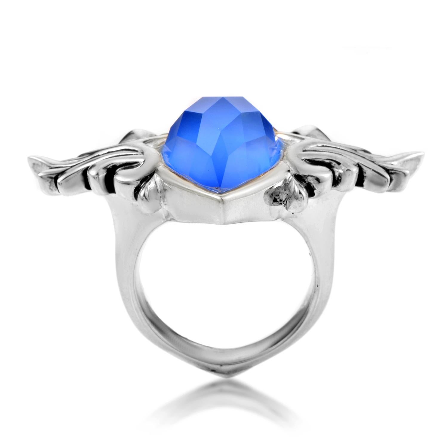 Stephen Webster Baroque Superstud Sterling Silver Agate and Quartz Ring ...