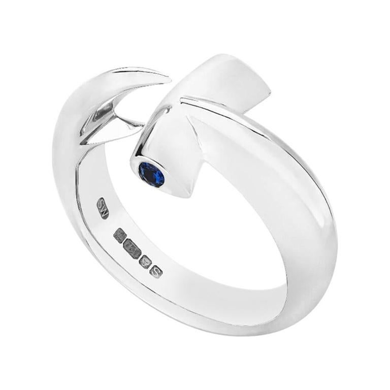 Stephen Webster Ruby Sapphire Gold Skull and Bones Ring For Sale at 1stDibs