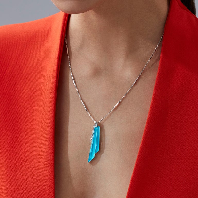 Stephen Webster CH₂ Turquoise Crystal Haze and White Diamonds Shard ...