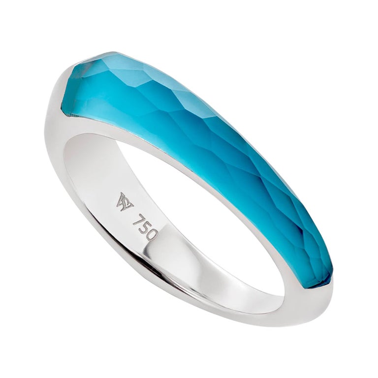 Customizable Stephen Webster CH₂ Turquoise Crystal Haze Slimline Shard Stack Ring For Sale at ...
