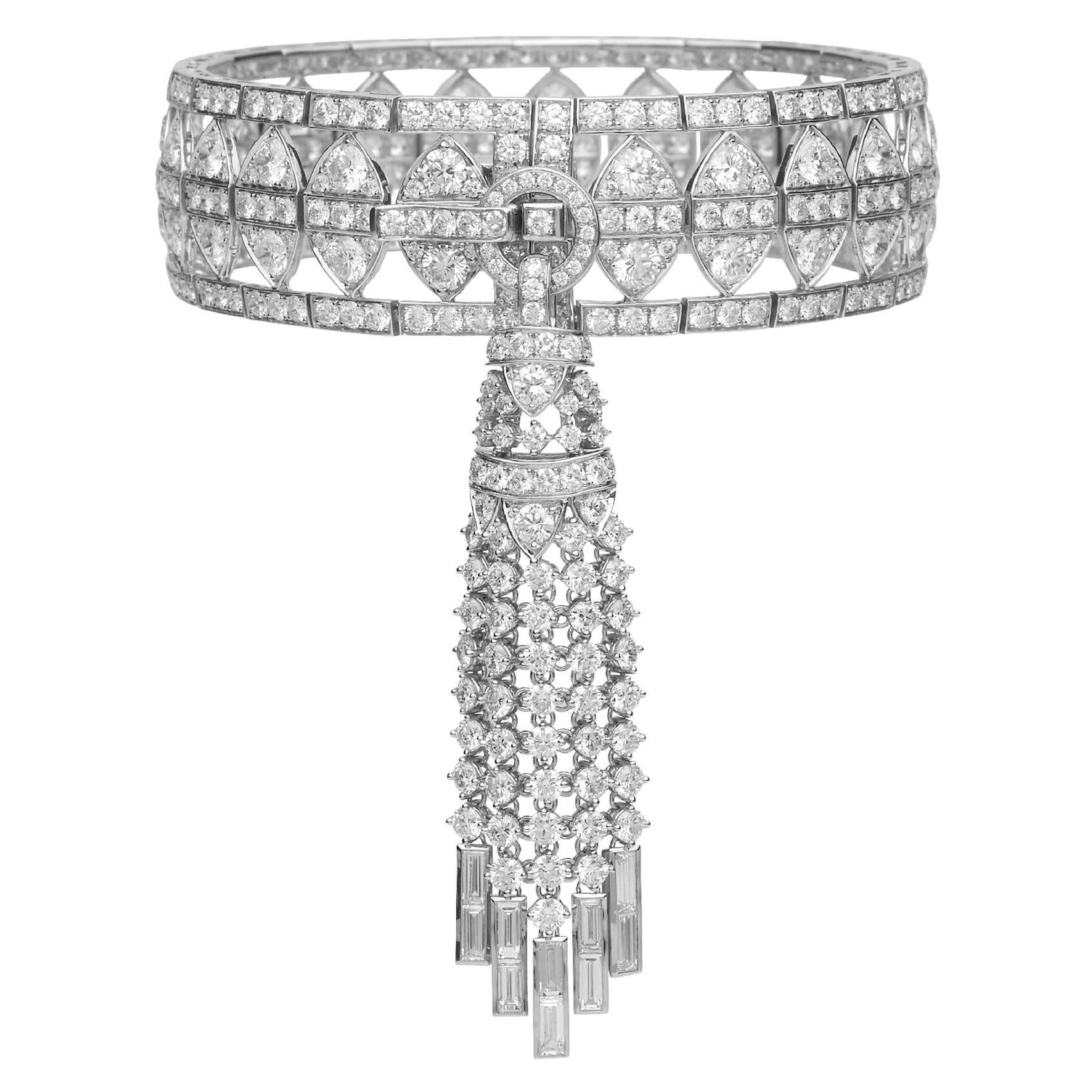 Stephen Webster New York White Diamond Bracelet with Detachable Tassel ...