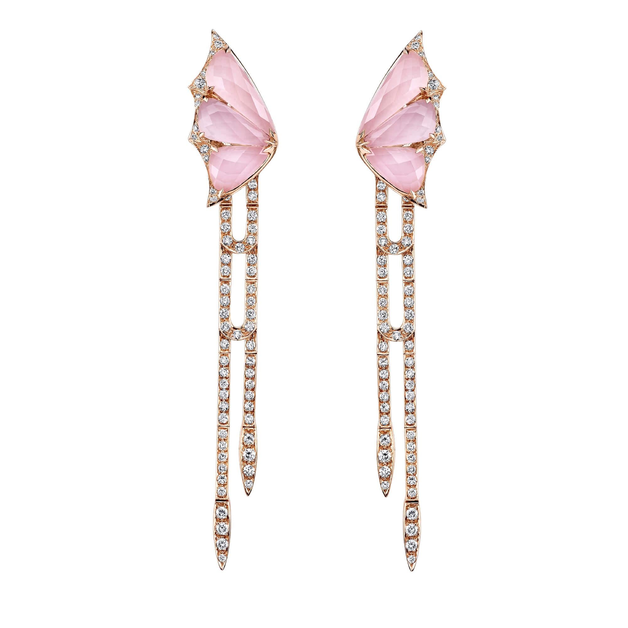 Stephen Webster Fly by Night Pink Opal Crystal Haze and White Diamond ...