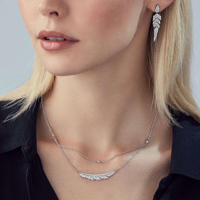 Stephen Webster Magnipheasant White Gold and White Diamond Pavé Feather ...