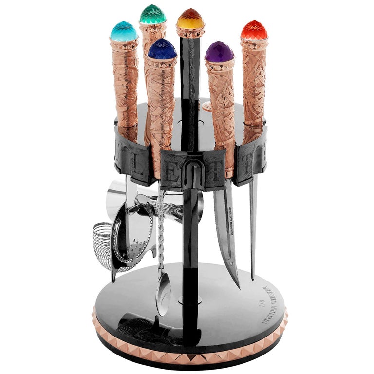 Stephen Webster Russian Roulette Rose Gold Vodka Bar Tool Kit For Sale ...