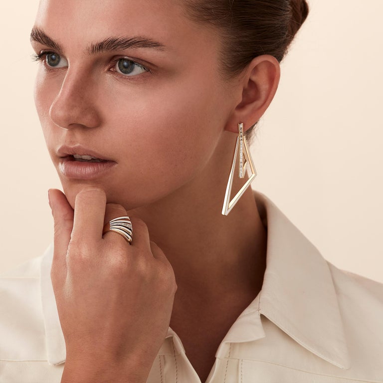 Customizable Stephen Webster Vertigo Gaining Perspective 18 Carat Gold and Diamond Ring For Sale ...