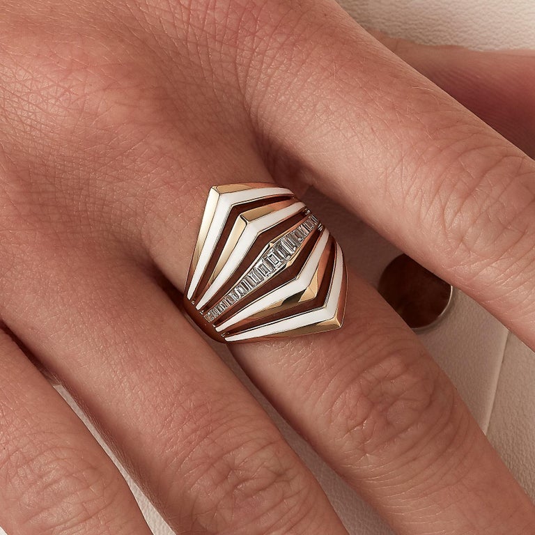 Customizable Stephen Webster Vertigo Gaining Perspective 18 Carat Gold and Diamond Ring For Sale ...