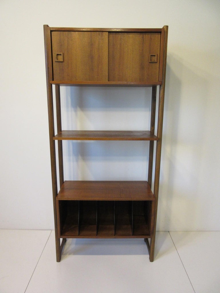 Stereo / Record Walnut Storage Wall Unit at 1stDibs | barzilay cabinet ...