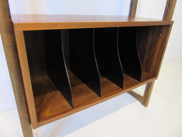 Stereo / Record Walnut Storage Wall Unit at 1stDibs | barzilay cabinet ...