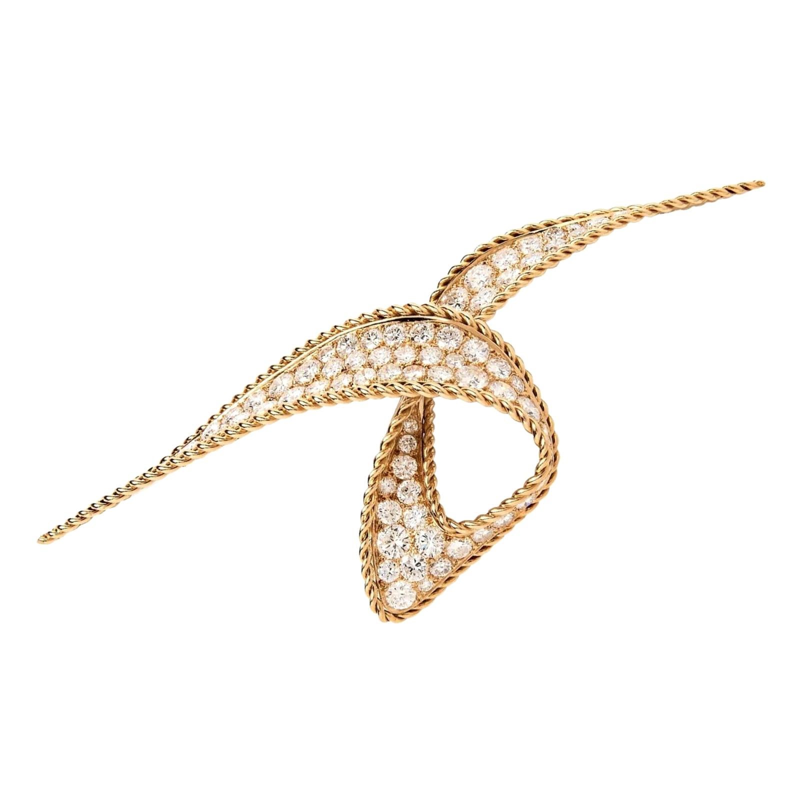 Pierre Sterlé Magnificent Phoenix Bird Pin, 1963c at 1stDibs