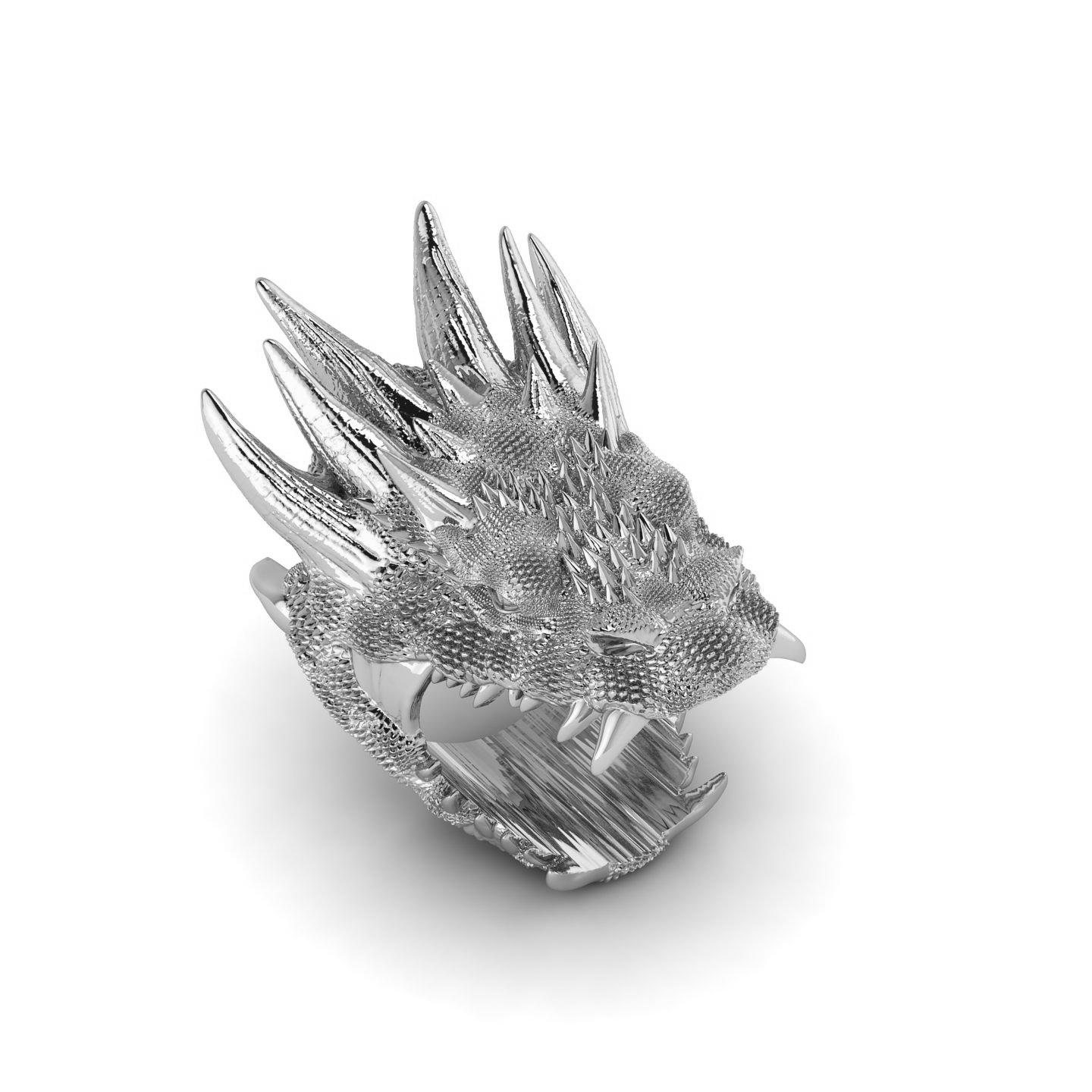 Sterlin Silver Dragon Ring For Sale at 1stDibs | sterling silver dragon ...