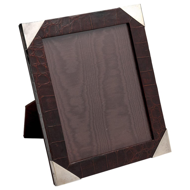 Sterling and Alligator Picture Frame at 1stDibs