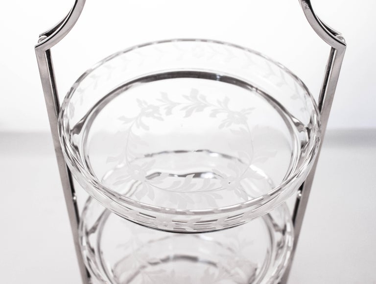 Sterling and Crystal Three-Tier Server at 1stDibs