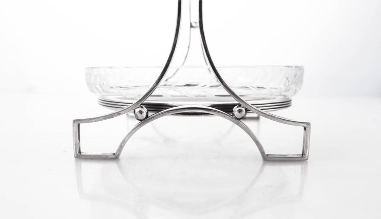 Sterling and Crystal Three-Tier Server at 1stDibs