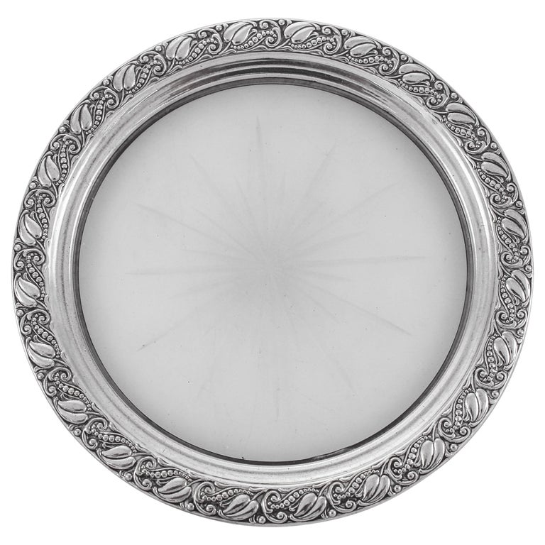 Sterling Art Deco Wine Coaster at 1stDibs