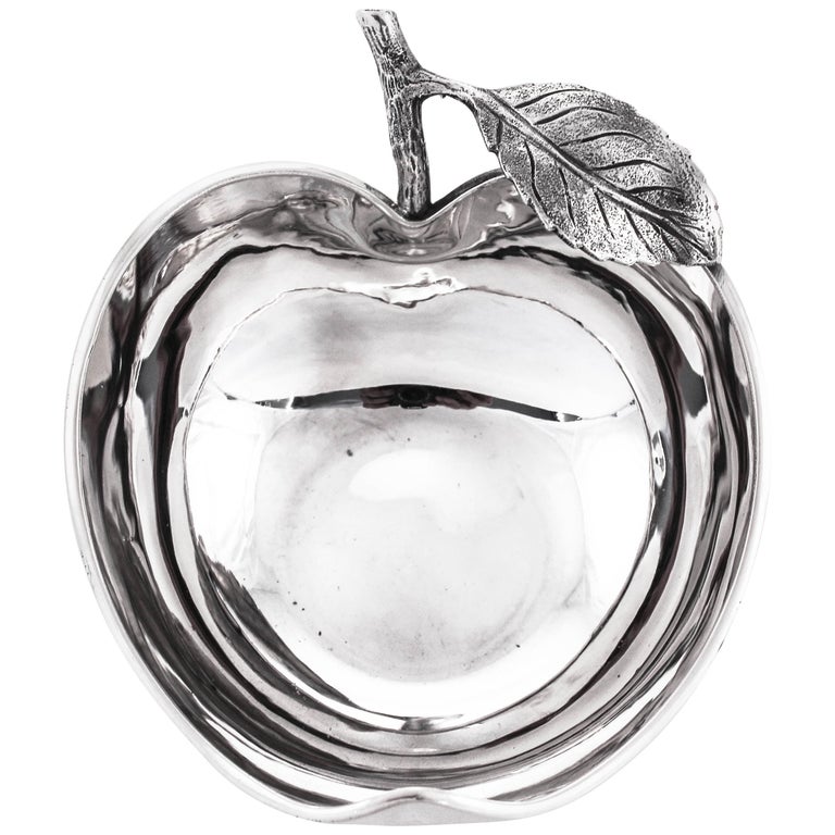 Sterling Arts and Crafts Apple Dish For Sale at 1stDibs