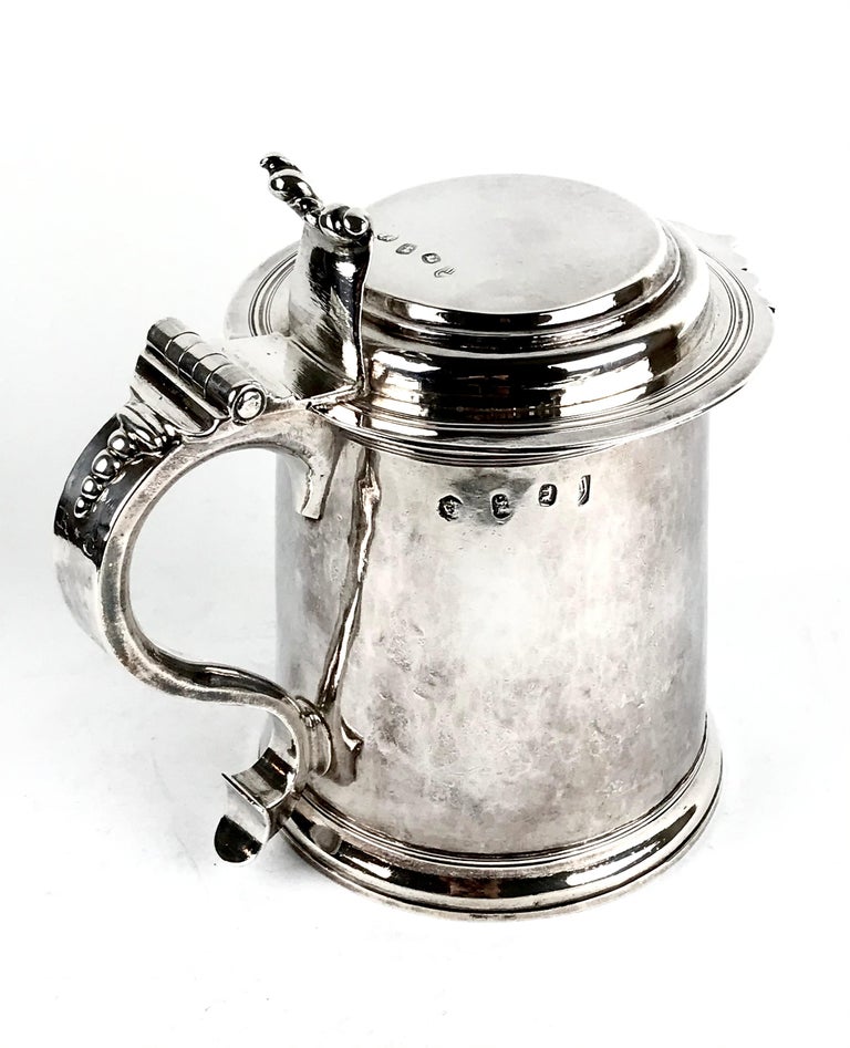 Sterling Britannia Silver Queen Anne Tankard London 1707 at 1stDibs