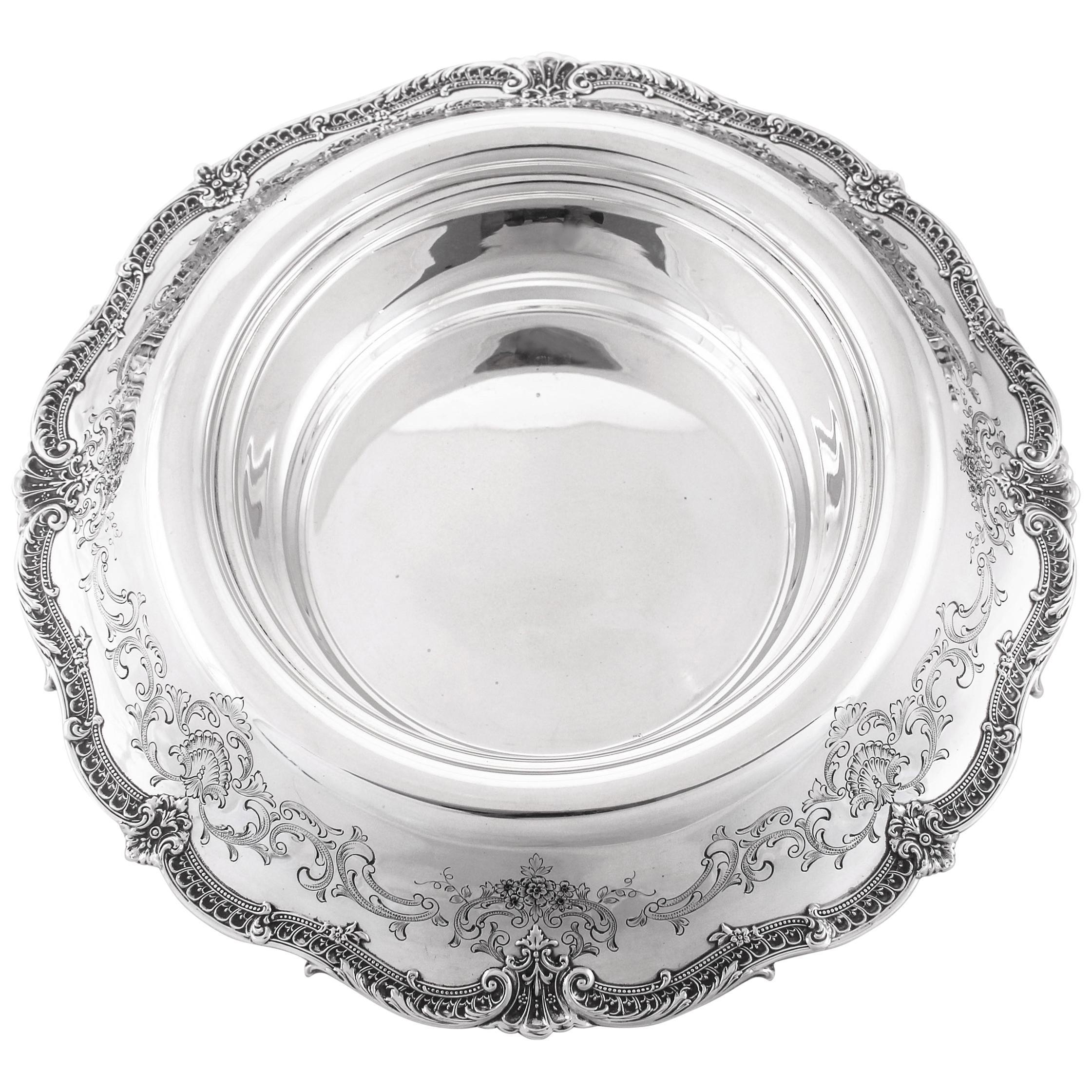 Repousse Pattern Sterling Centerpiece at 1stDibs