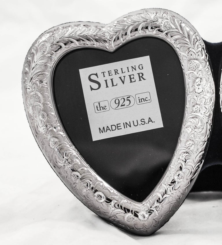 Sterling Double-Heart Frame at 1stDibs