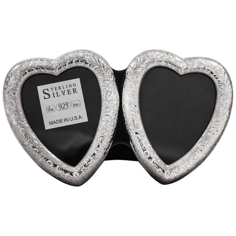 Sterling Double-Heart Frame at 1stDibs