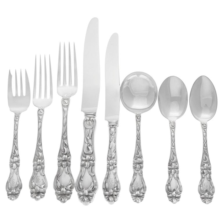 Sterling Flatware Set Lily Patented in 1910 by Frank M Whiting, Almost ...