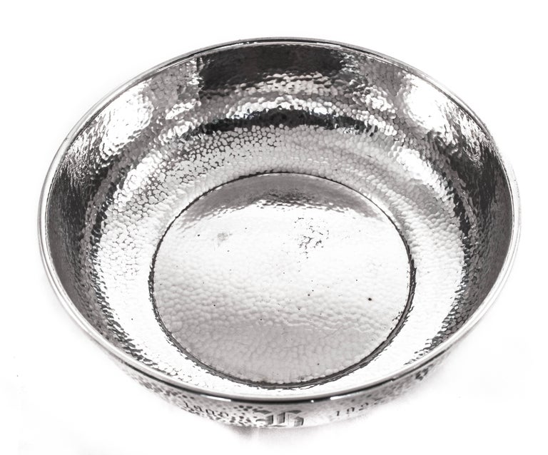 Sterling Hammered Bowl For Sale at 1stDibs