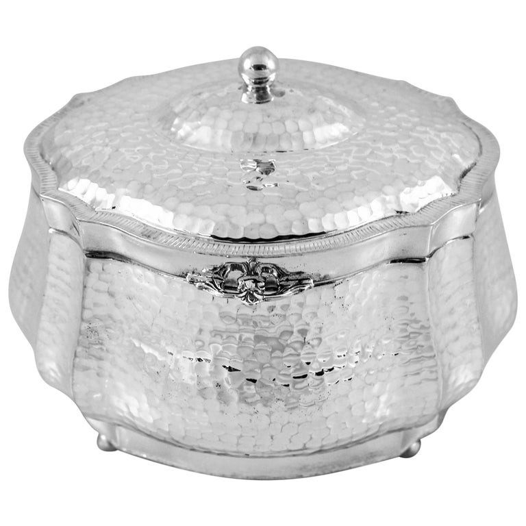Sterling Hammered Etrog Box For Sale at 1stDibs | silver etrog box ...