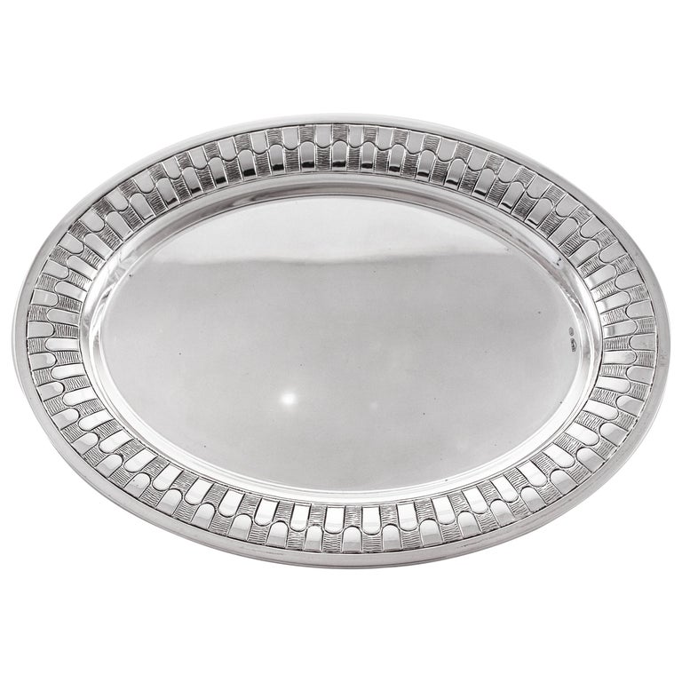 Sterling Oval Dish For Sale at 1stDibs