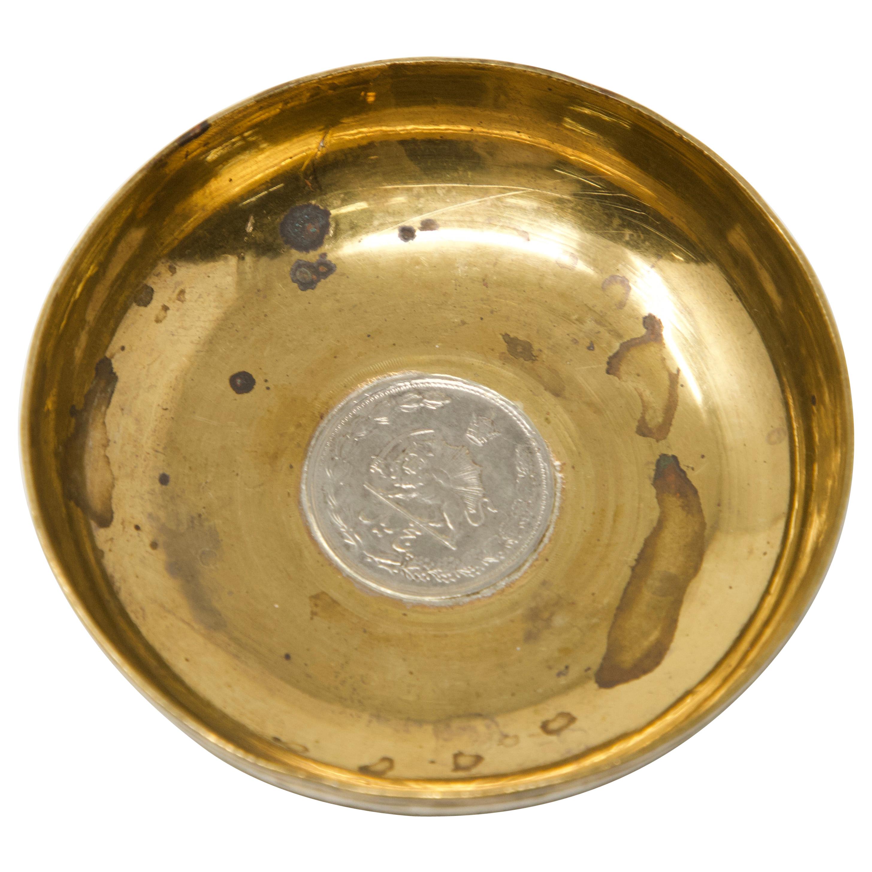 Sterling over Copper Coin Dish For Sale at 1stdibs