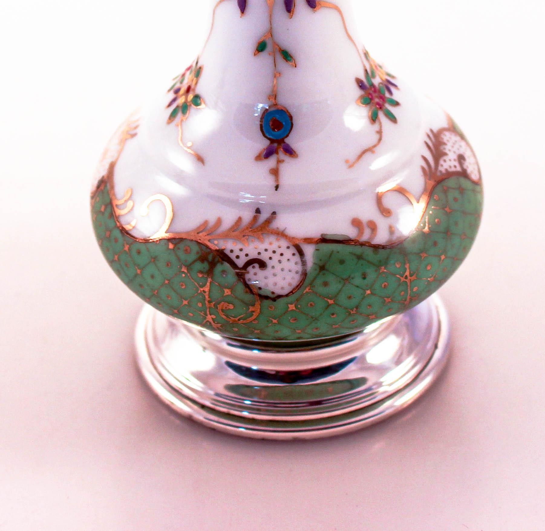 Sterling Porcelain Salt Shakers at 1stDibs