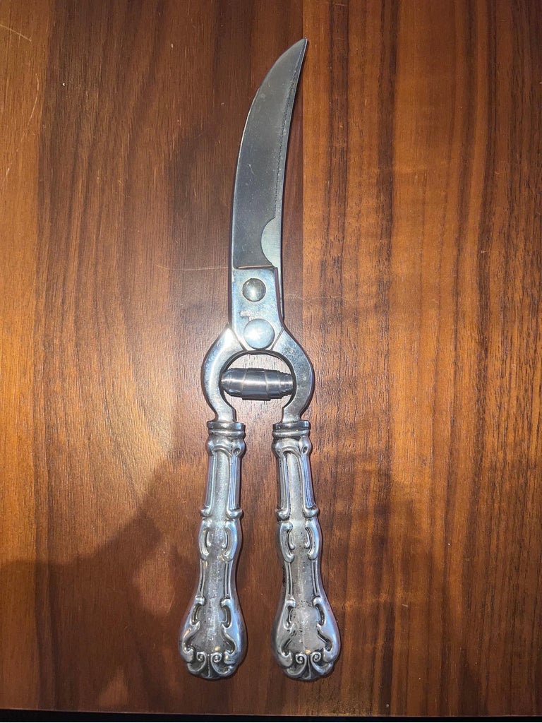 Sterling Poultry Sheers Stainless Blade Silver Handles Ambassador Italy ...