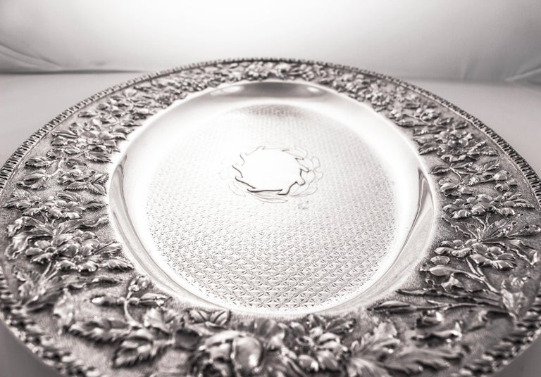 Sterling Repousse Tray at 1stDibs