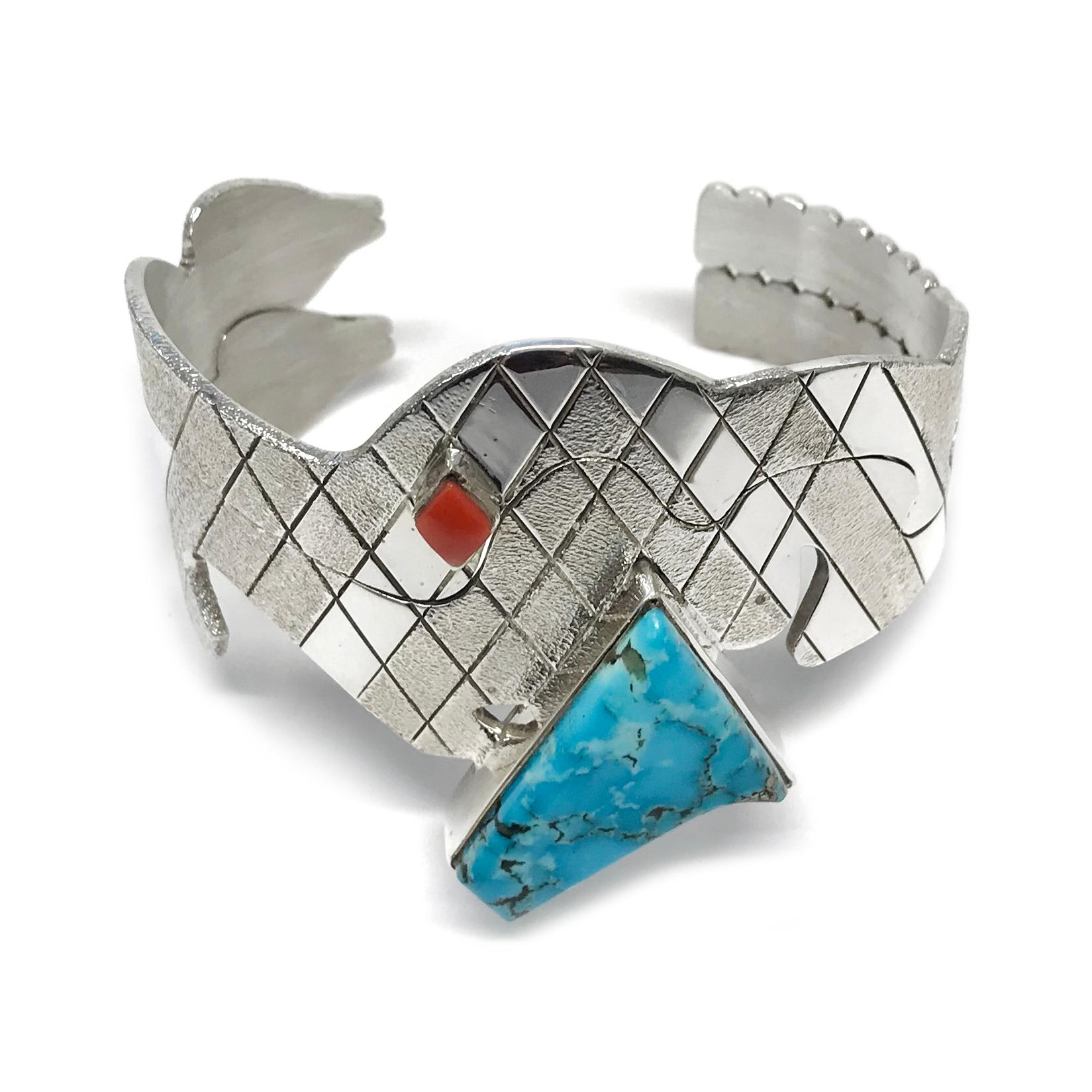 Sterling Silver 14 Karat Dual Snake Cuff at 1stDibs