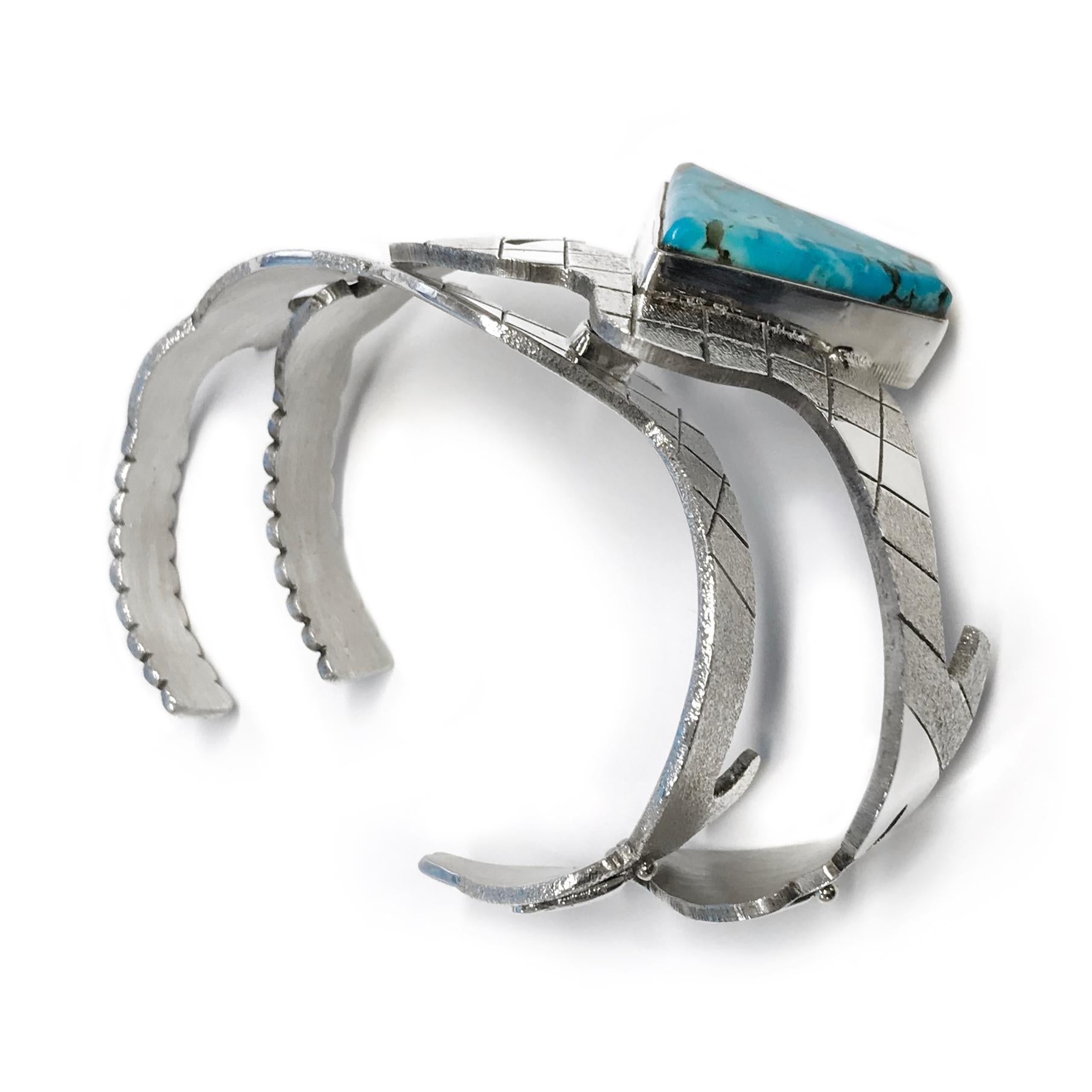 Sterling Silver 14 Karat Dual Snake Cuff at 1stDibs