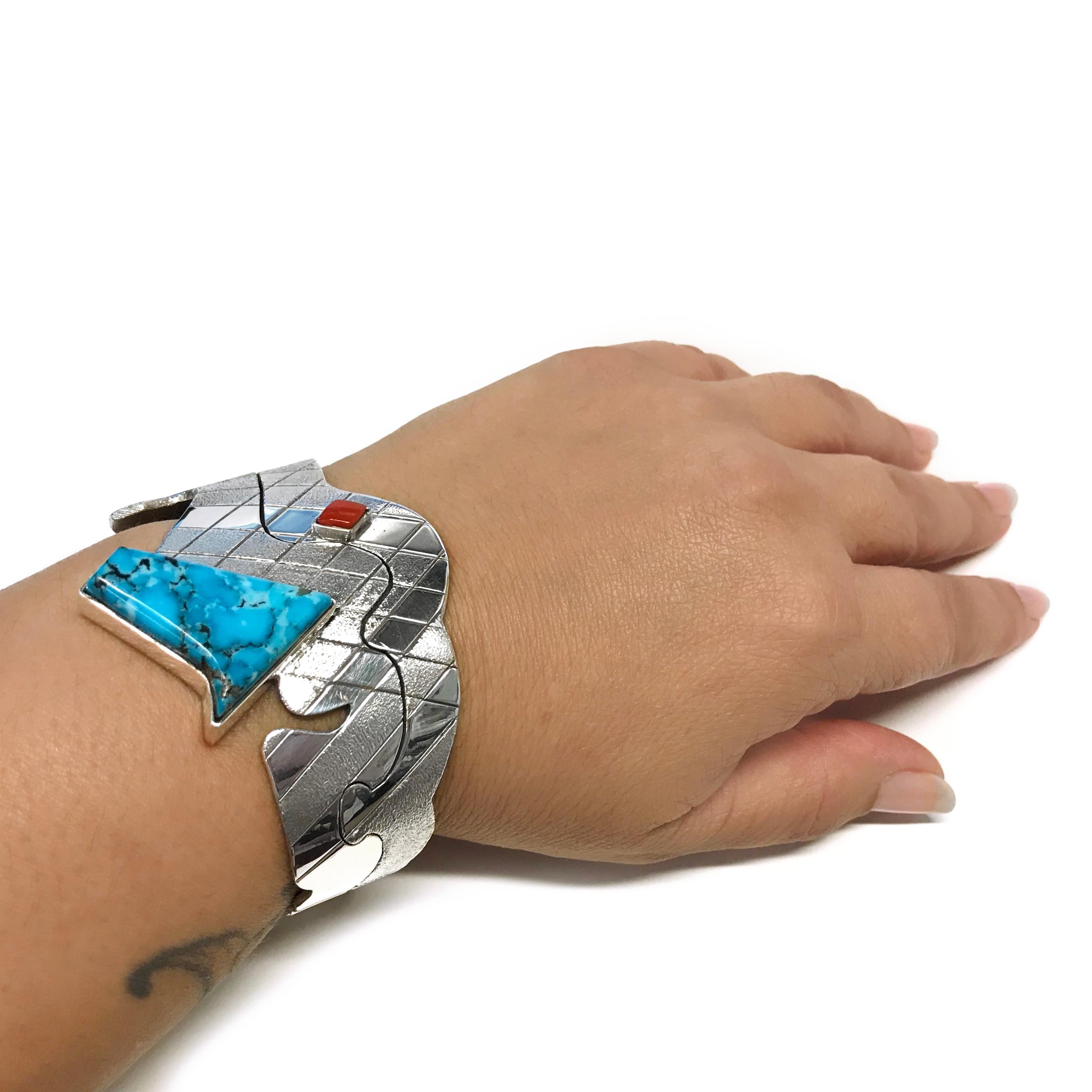 Sterling Silver 14 Karat Dual Snake Cuff at 1stDibs