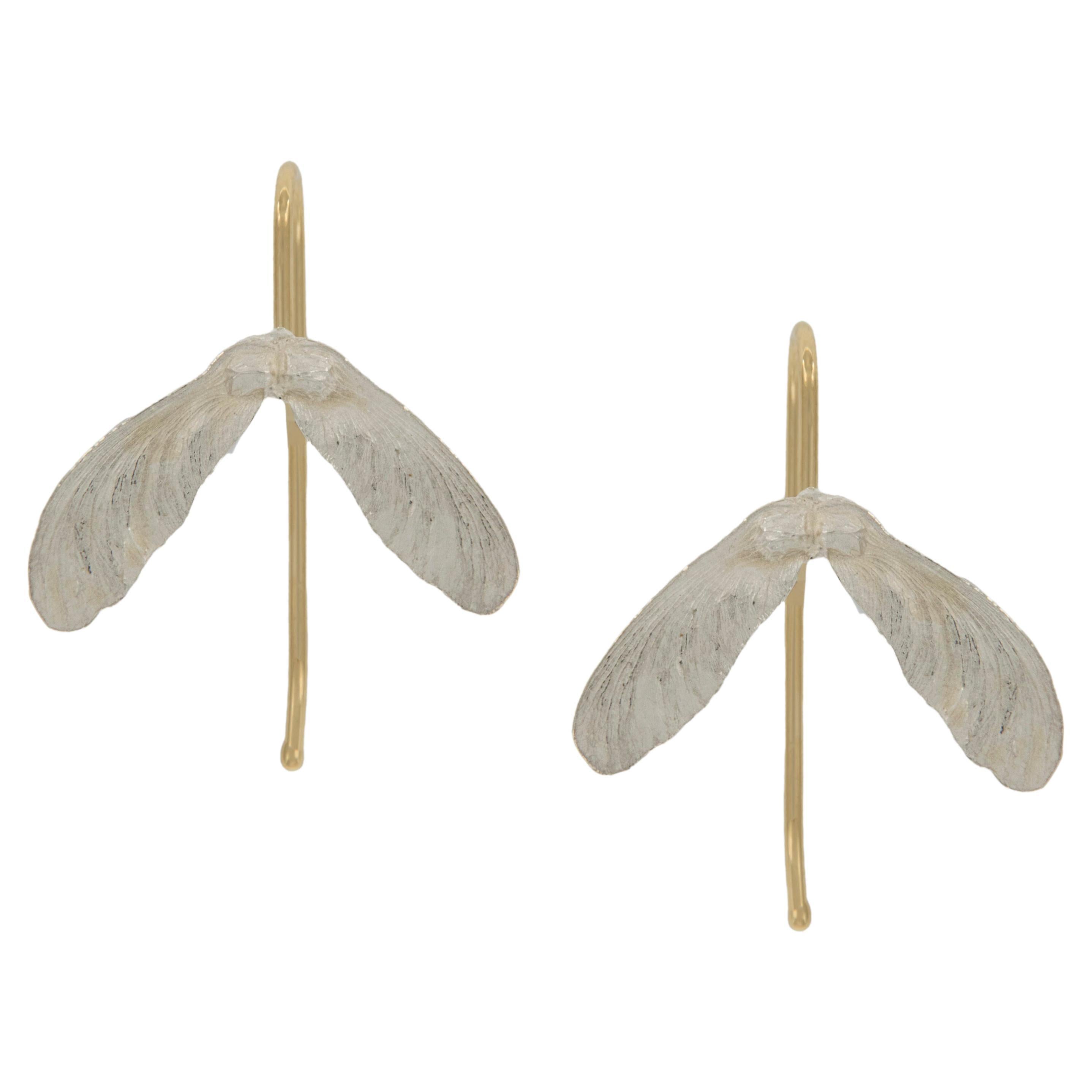 La Des Glanzer Sterling Gold Post Modernist Earrings at 1stDibs | lades ...