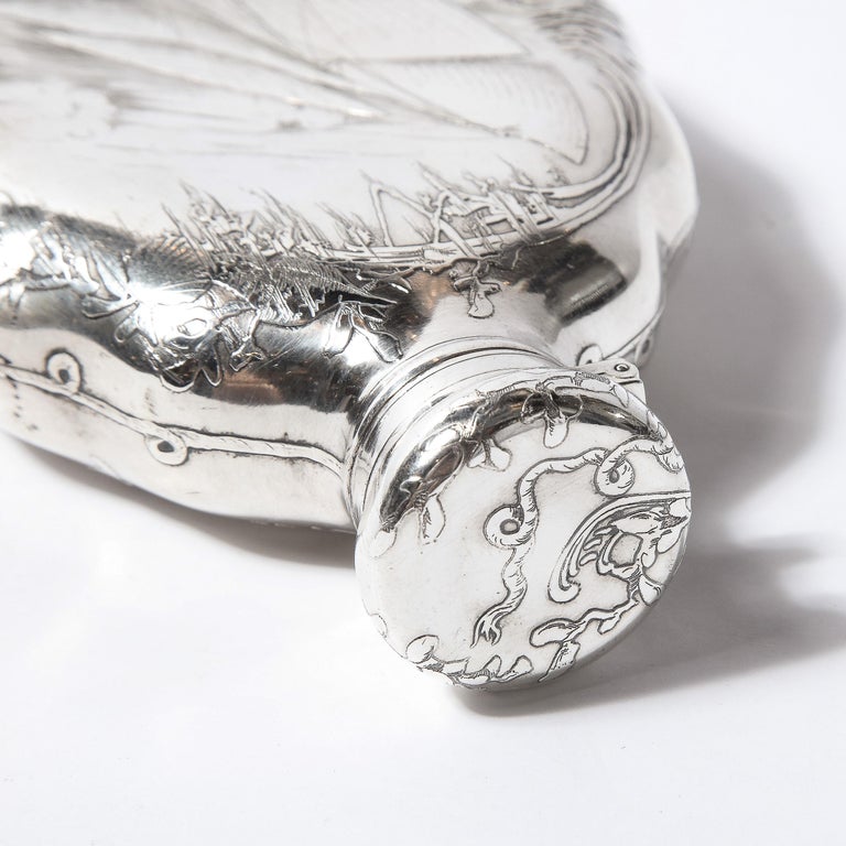 Sterling Silver 19th Century Tiffany and Co. Nautical Flask for ...