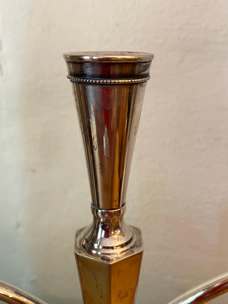 Sterling Silver 3 Arm Candlabra For Sale at 1stDibs | sterling silver ...