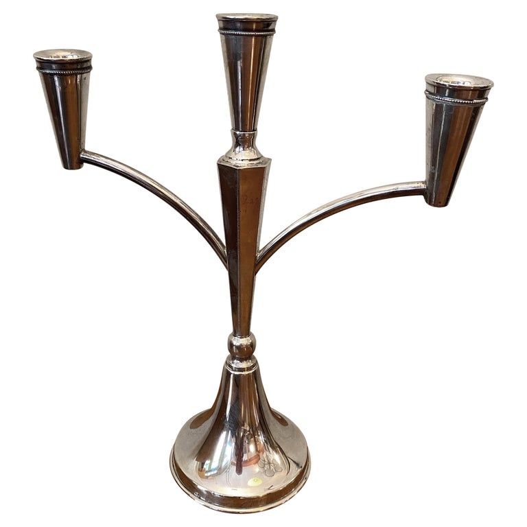 Sterling Silver 3 Arm Candlabra For Sale at 1stDibs | sterling silver ...