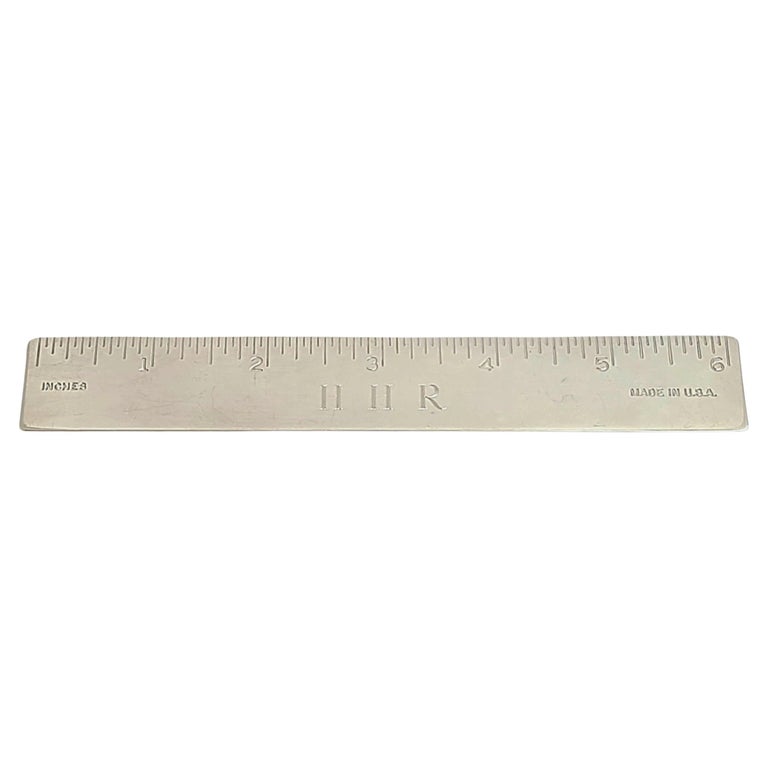 Sterling Silver 6" Ruler with Monogram For Sale at 1stDibs