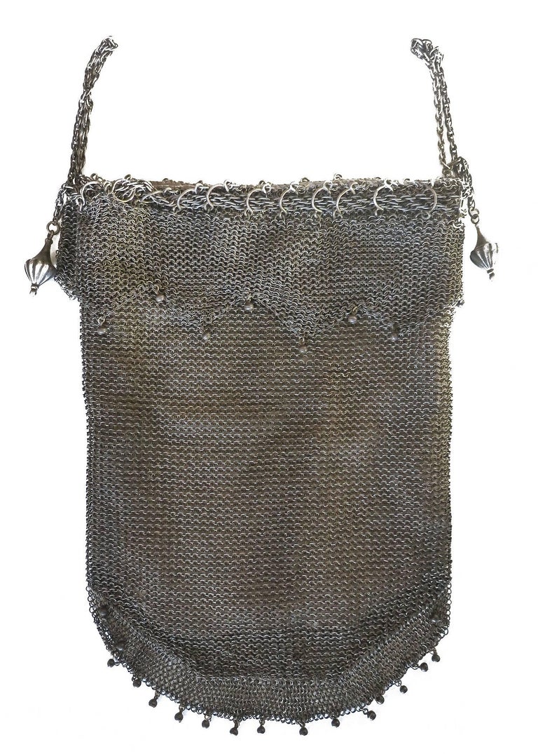 Sterling Silver .925 Mesh Evening Bag Purse For Sale at 1stDibs