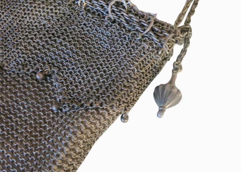 Sterling Silver .925 Mesh Evening Bag Purse For Sale at 1stDibs