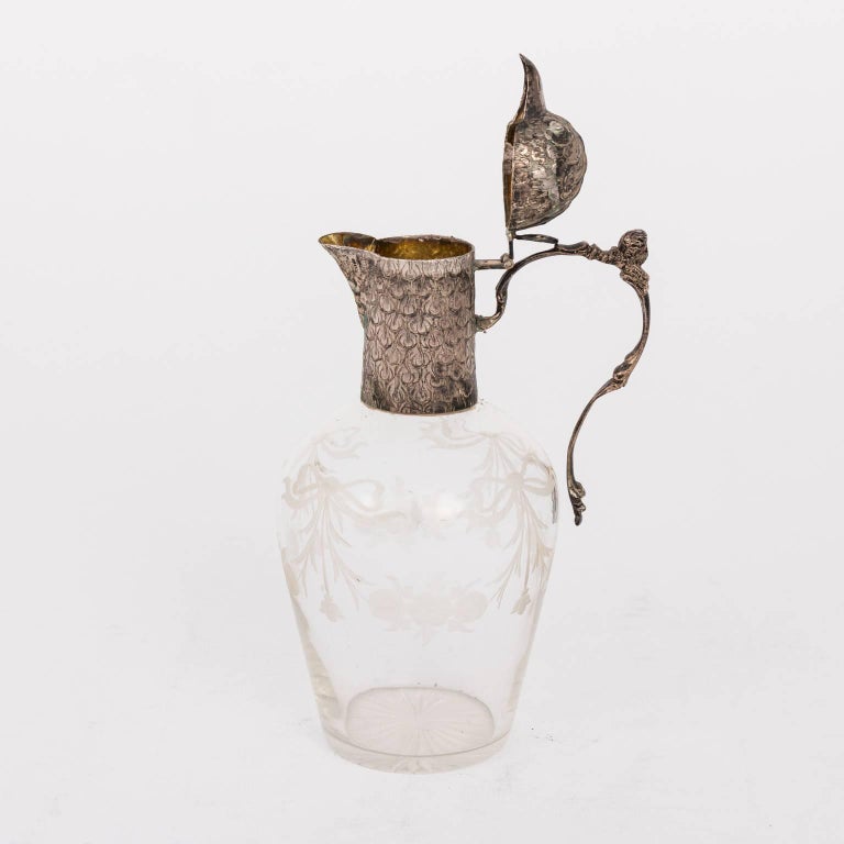 Sterling Silver and Glass Bird Decanter at 1stDibs