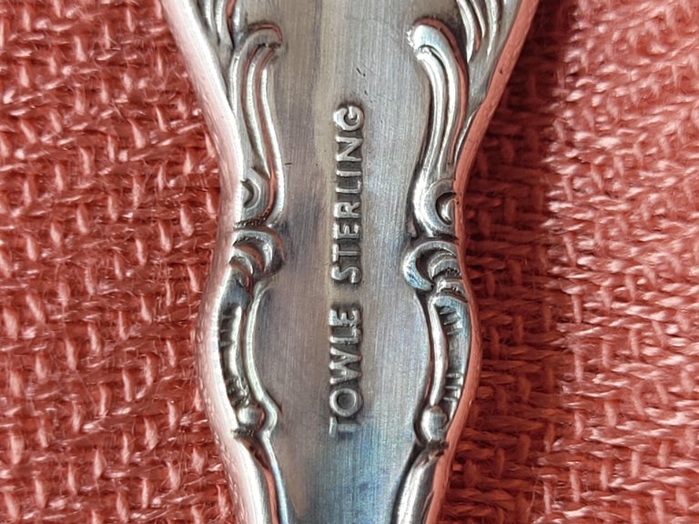 Sterling Silver Antique Spoon Cross Pendant, Floral Scroll, 'Towle ...