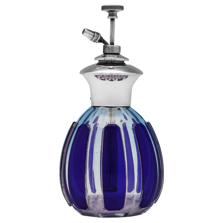 Art Deco Glass and Sterling Silver Atomiser Hallmarked in Birmingham in ...